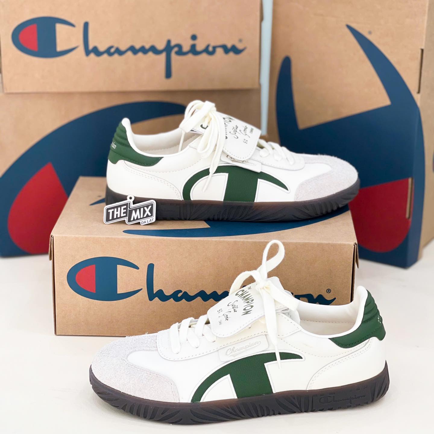 Giày Champion Essentials Champ T-Trainer White Green - themixdalat.vn